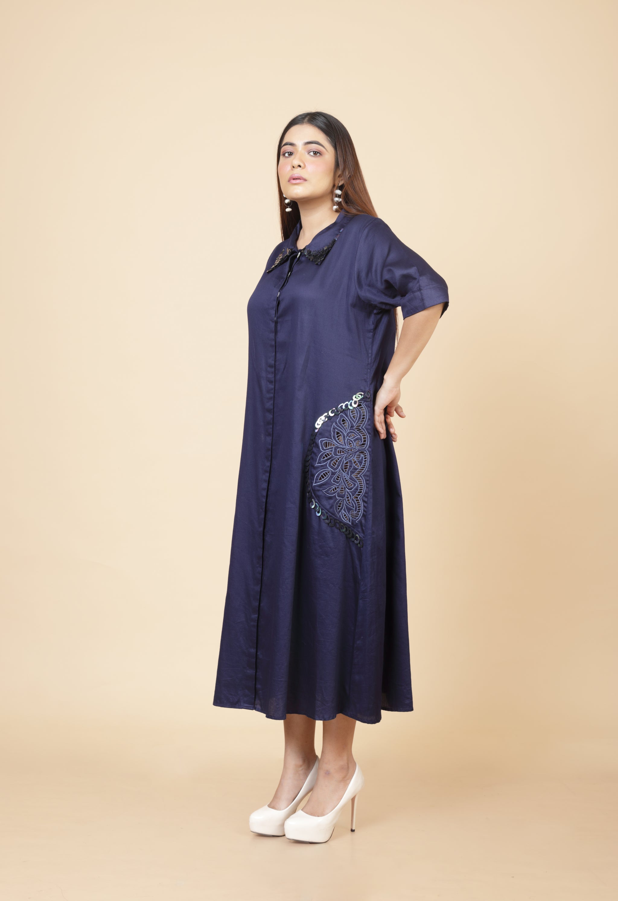 Timeless Cutwork Dress for Every Occasion | 9C Design