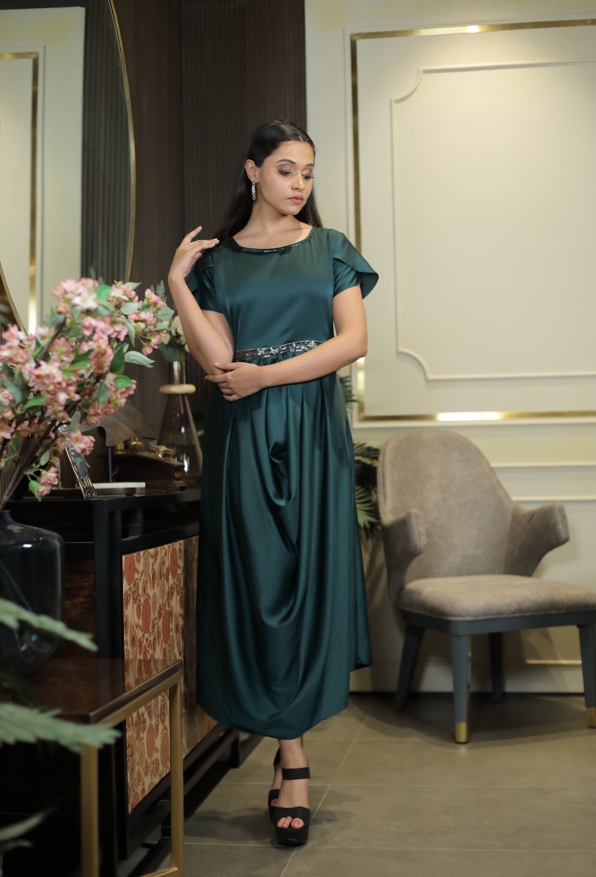 Stylish Cowl Dresses Available Online at Best Price | 9C Design